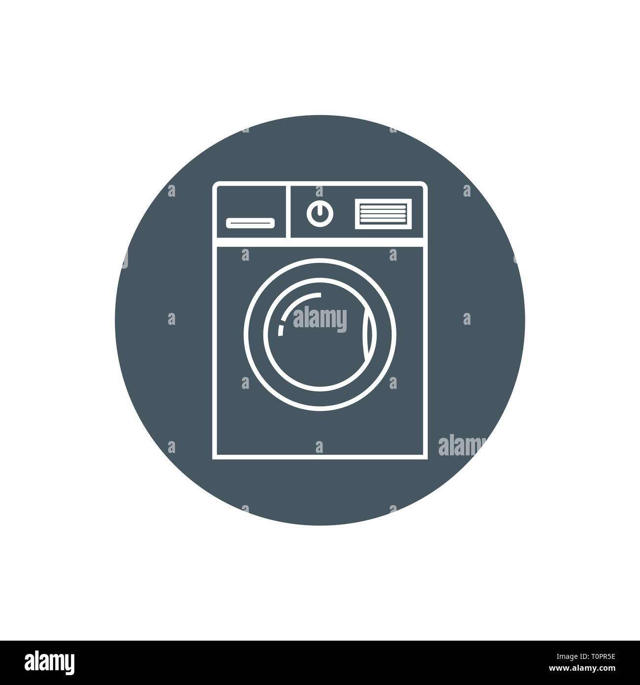 Vector illustration, flat design. Washing machine icon Stock Vector ...