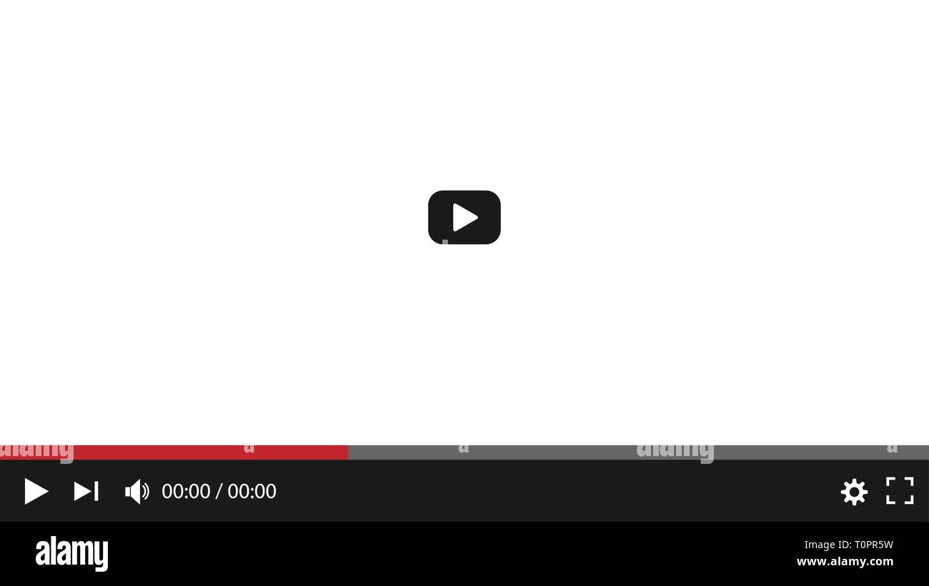 Vector illustration, flat design. Video player icon Stock Vector Image ...