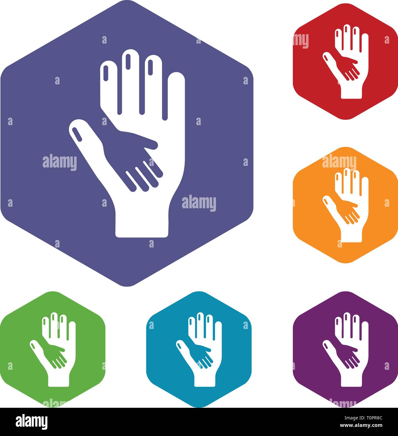 Caring hand icon simple hi-res stock photography and images - Alamy