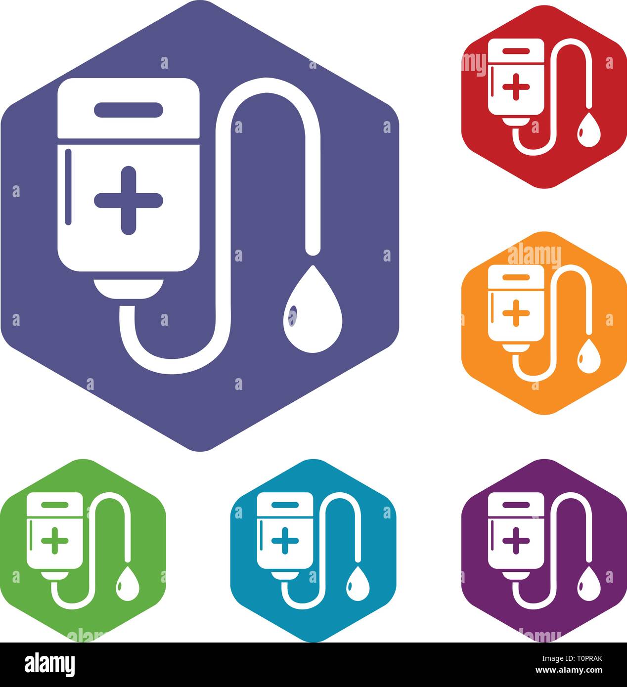 Blood bag icons vector hexahedron Stock Vector Image & Art - Alamy