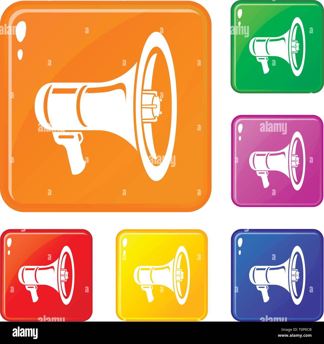 Voice amplifier icons set vector color Stock Vector Image & Art - Alamy