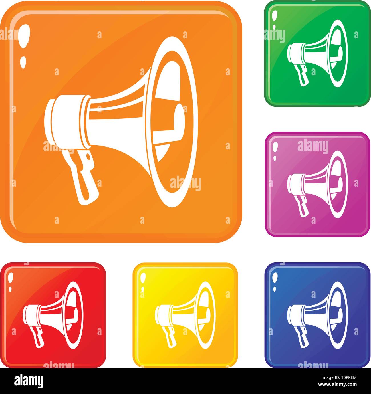Voice speaker icons set vector color Stock Vector Image & Art - Alamy
