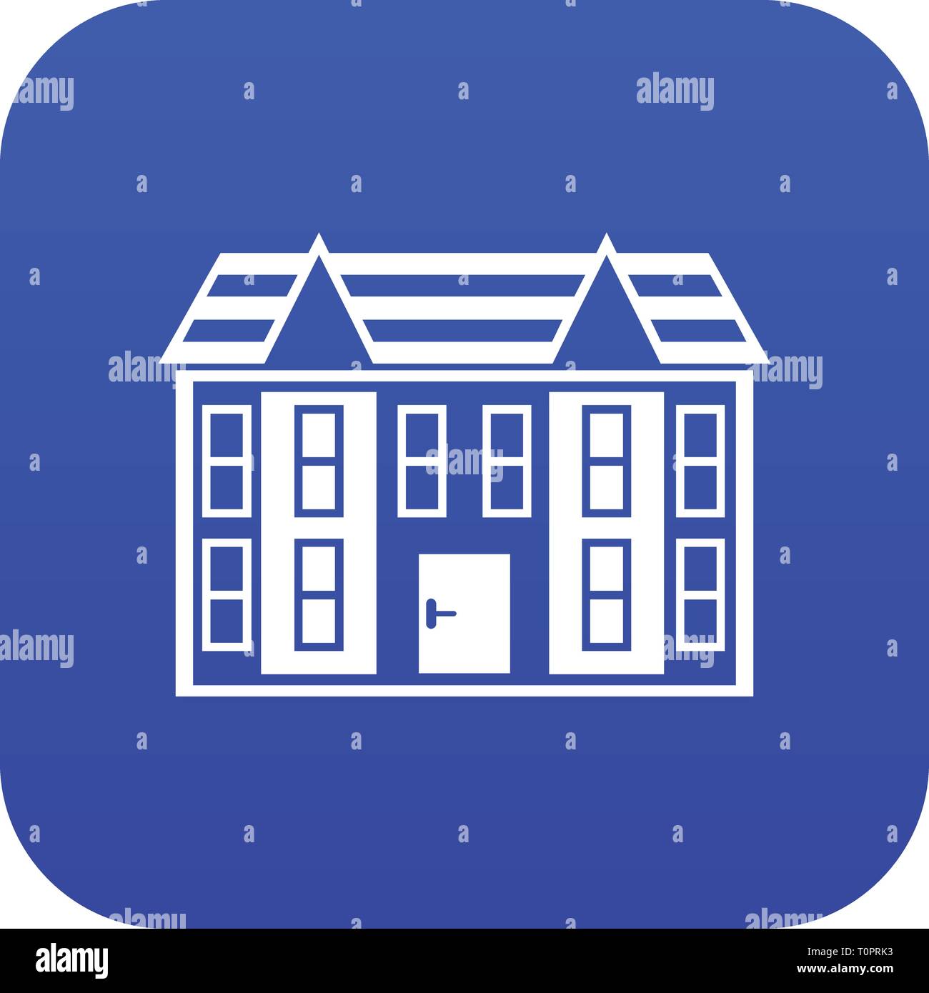 Large two-storey house icon digital blue Stock Vector Image & Art - Alamy