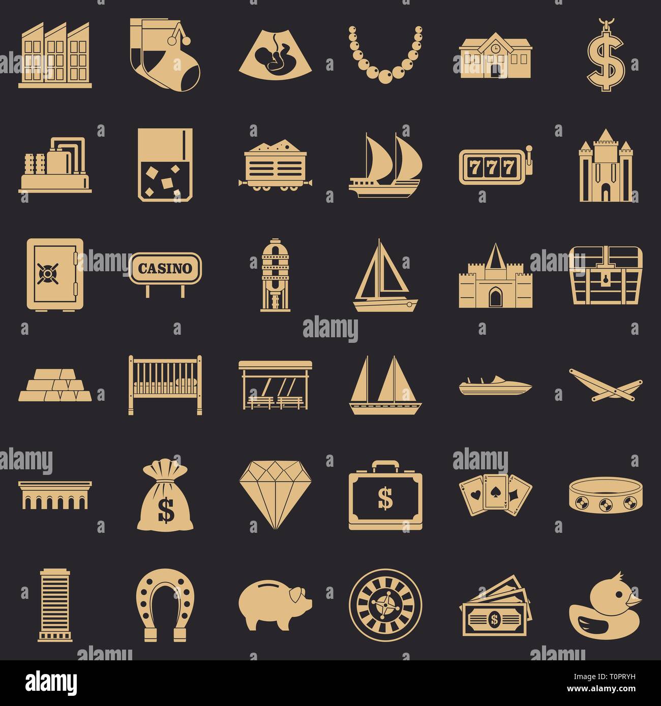 Savings icons set, simple style Stock Vector Image & Art - Alamy