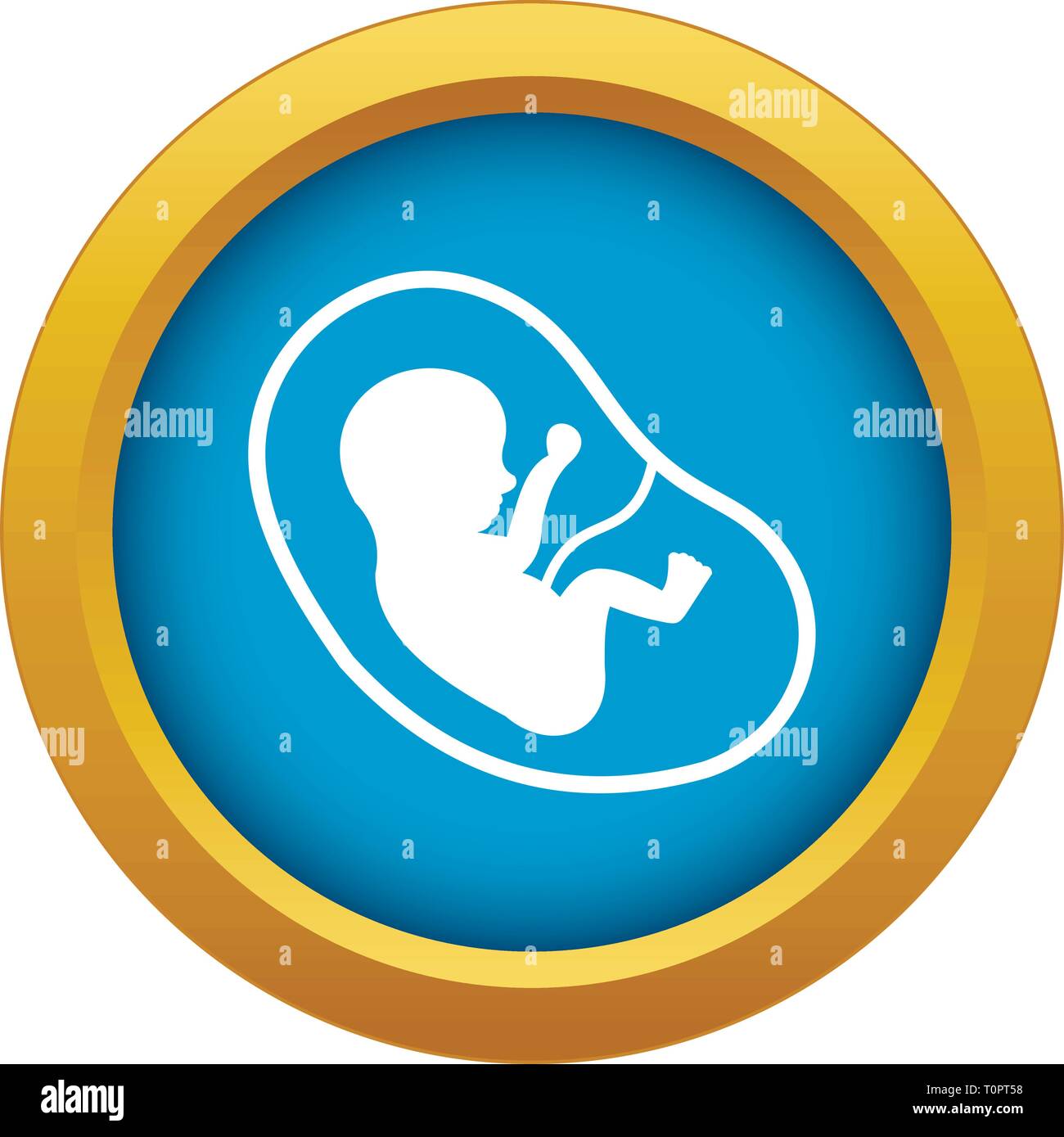 Fetus icon blue vector isolated Stock Vector Image & Art - Alamy