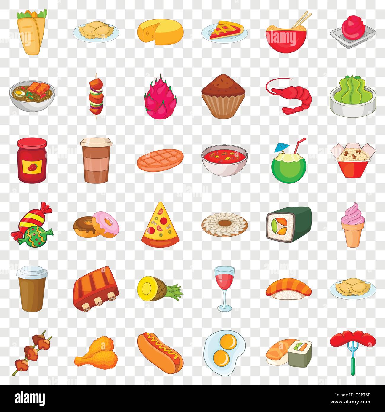 Good dish icons set, cartoon style Stock Vector Image & Art - Alamy