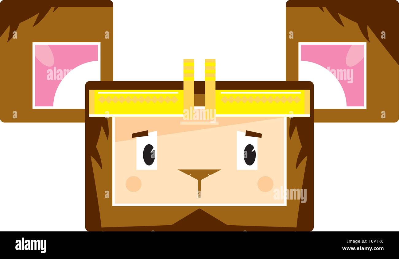 Cute Cartoon Sun Wukong The Mythical Monkey King Head Stock Vector ...
