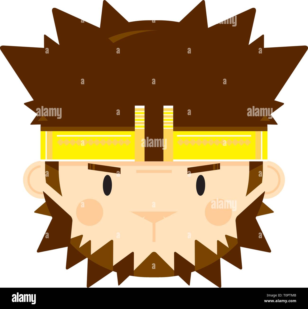Cute Cartoon Sun Wukong The Mythical Monkey King Head Stock Vector ...