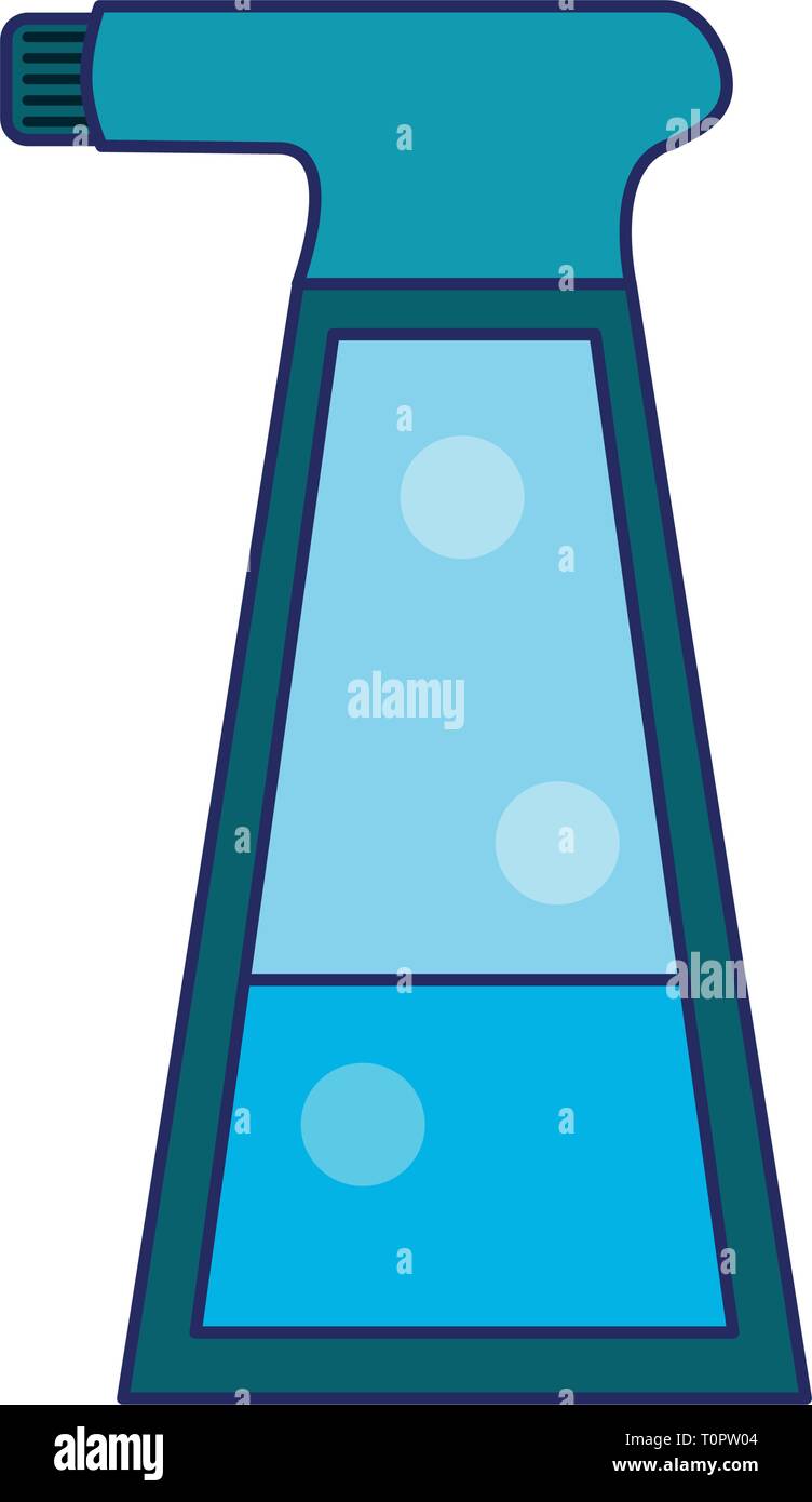 Water bottle spray cartoon isolated blue lines Stock Vector Image & Art ...