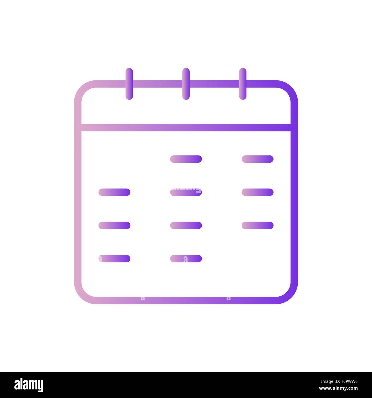 Illustration Calendar Icon Stock Photo - Alamy