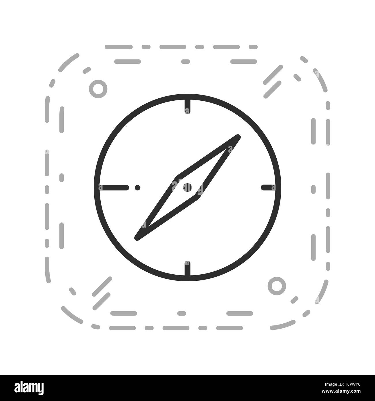 Illustration Compass Icon Stock Photo - Alamy