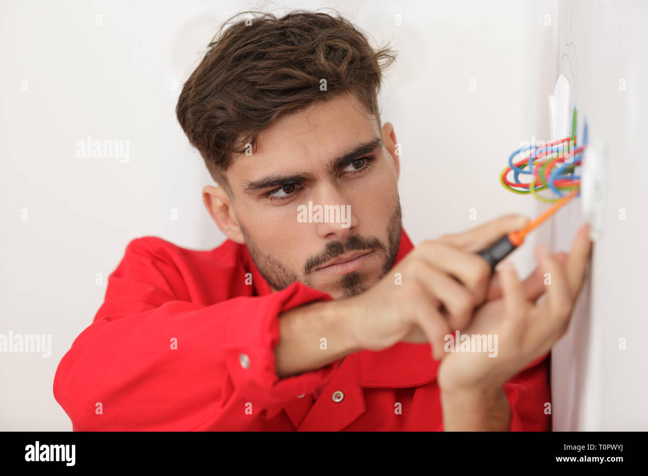 electrician working with socket Stock Photo - Alamy electrician working with socket Stock Photo - Alamy