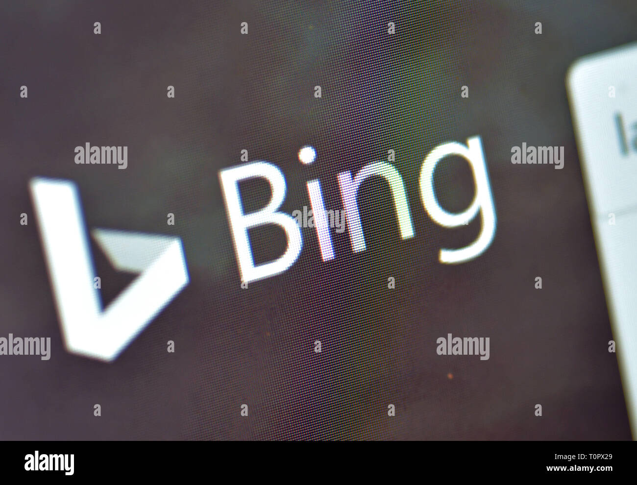 Stock photo of the Bing social media icon on a laptop computer Stock ...