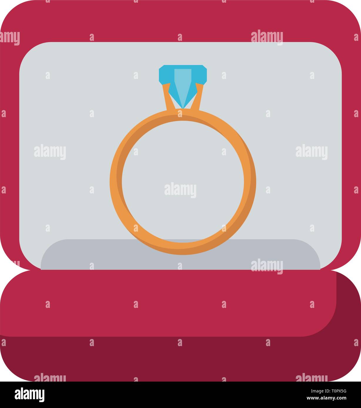 Wedding ring box cartoon Stock Vector Image & Art - Alamy