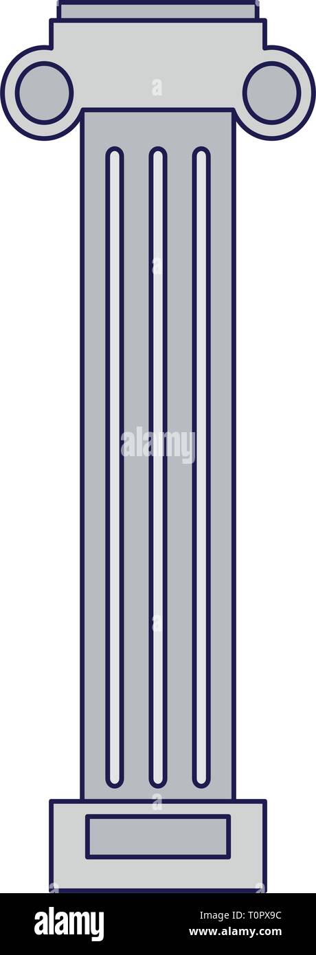 Greek column architect building blue lines Stock Vector Image & Art - Alamy