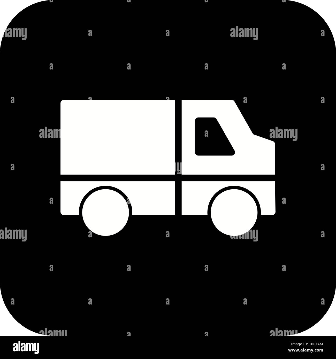 Illustration Van Icon Stock Photo - Alamy