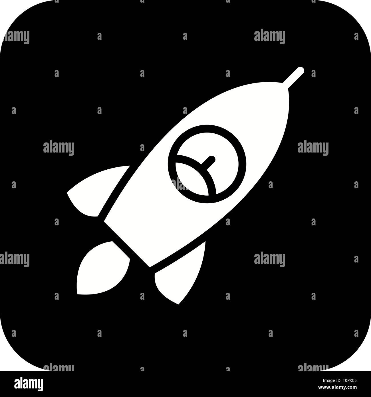 Illustration Rocket Icon Stock Photo - Alamy