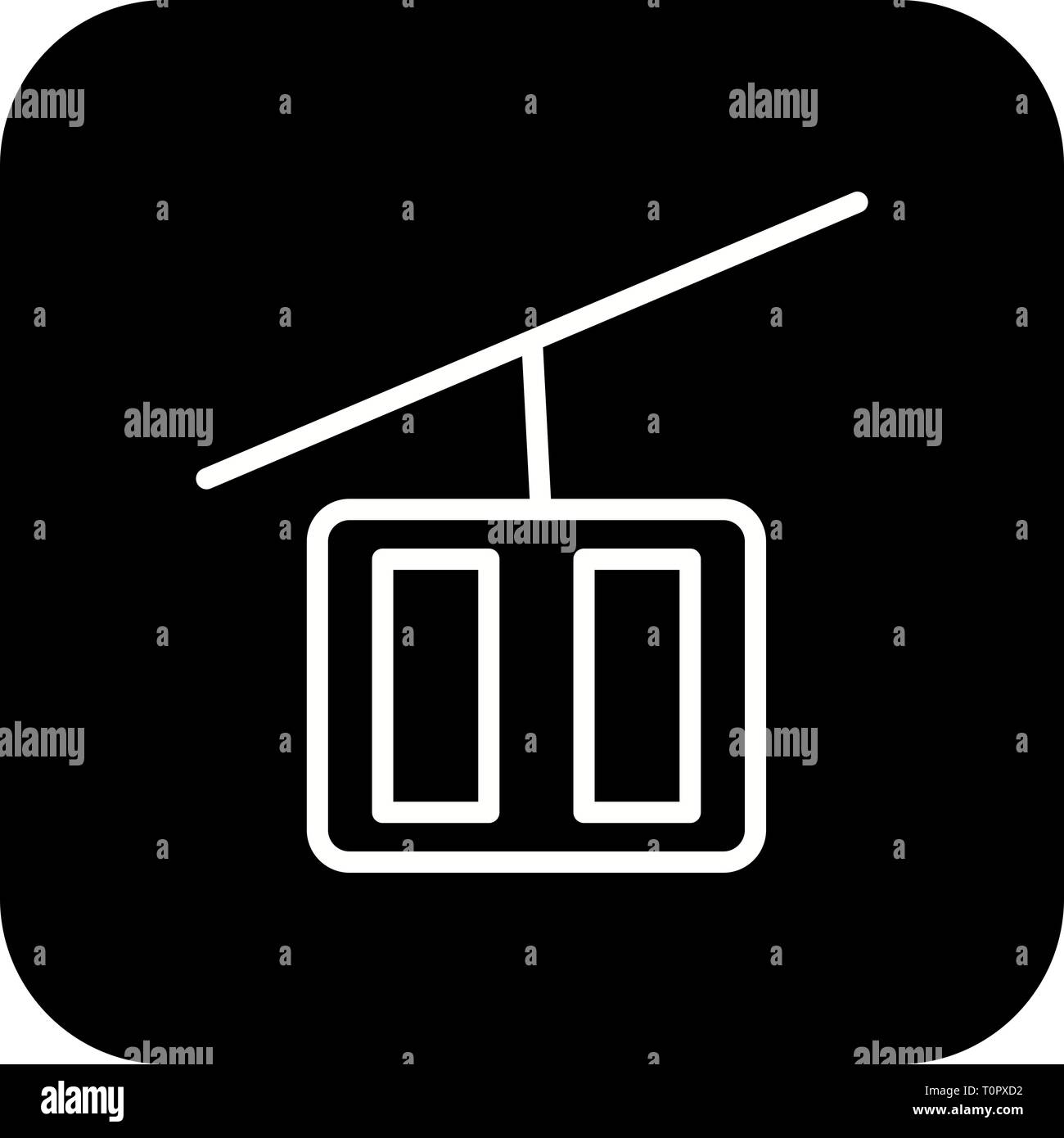 Illustration Chair lift Icon Stock Photo - Alamy