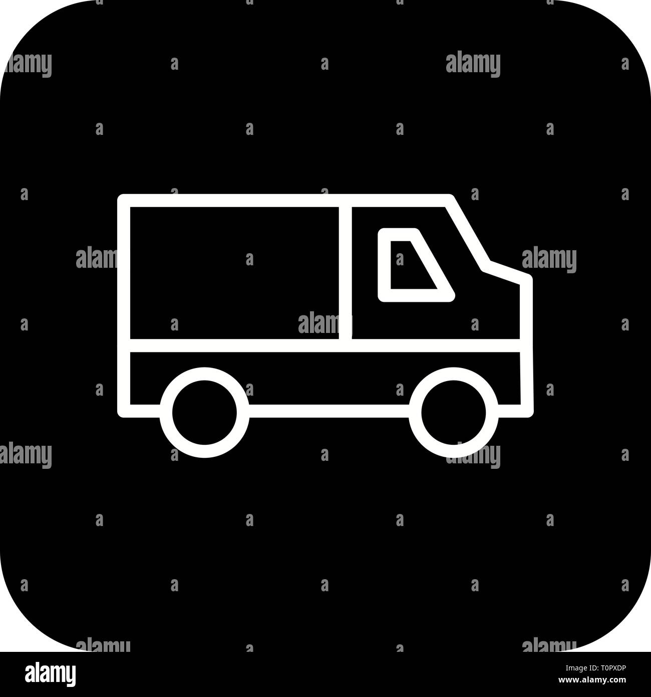 Illustration Van Icon Stock Photo - Alamy