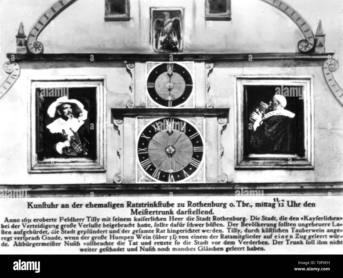 Rothenburg meistertrunk clock hi-res stock photography and images - Alamy