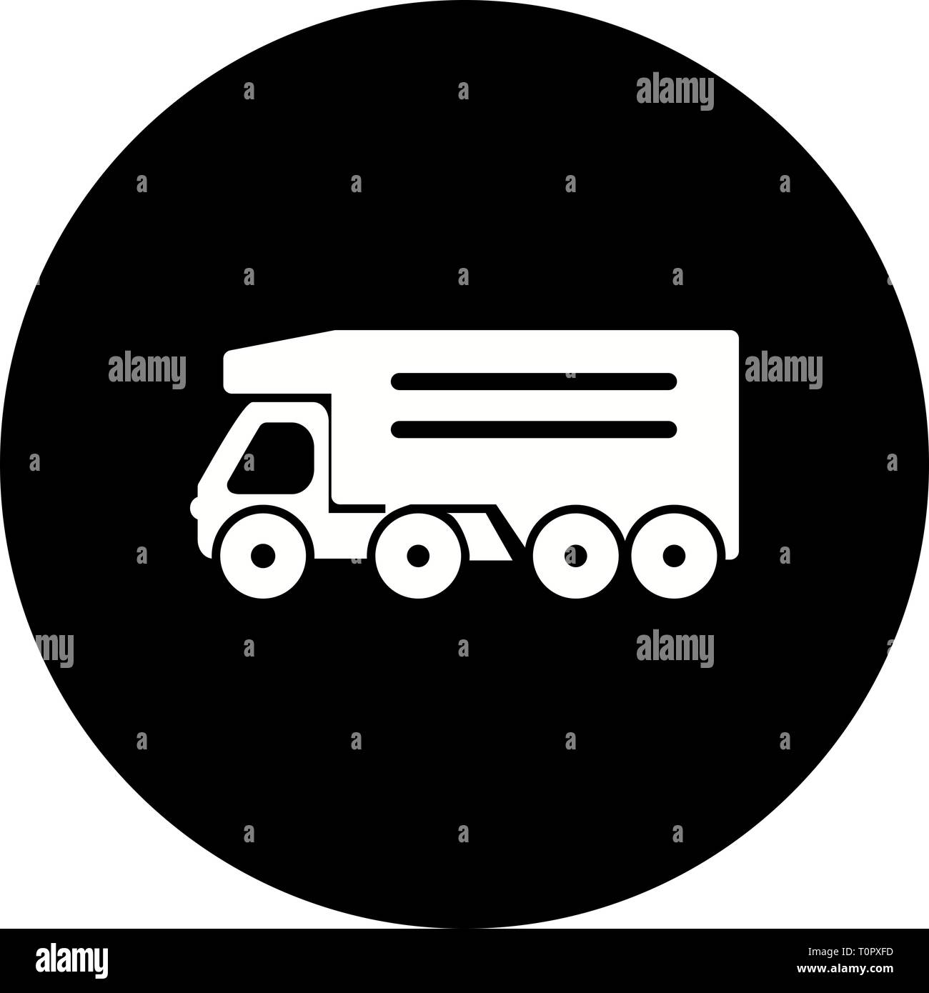 Illustration Tipper Truck Icon Stock Photo - Alamy