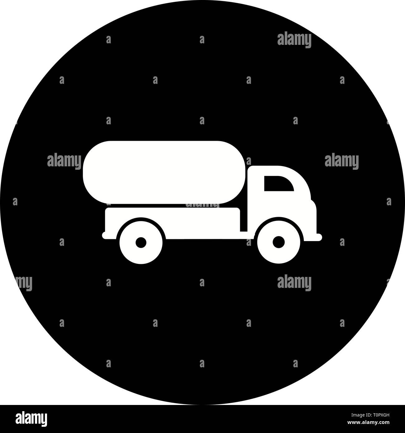 Illustration Tank Truck Icon Stock Photo - Alamy