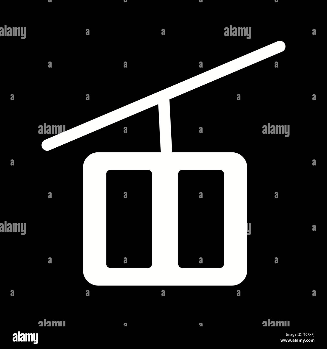 Illustration Chair lift Icon Stock Photo - Alamy