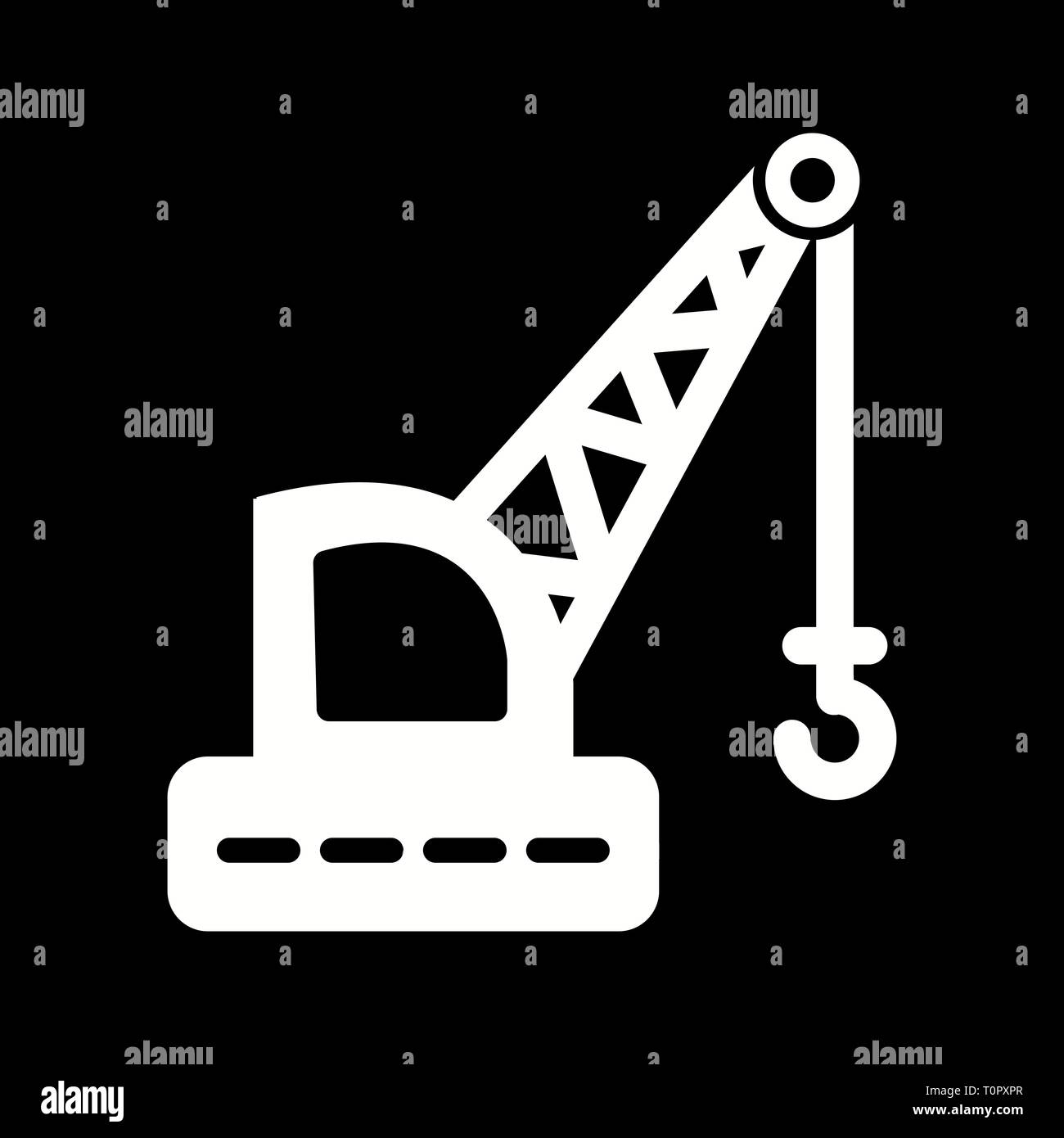 Illustration Crane Icon Stock Photo - Alamy