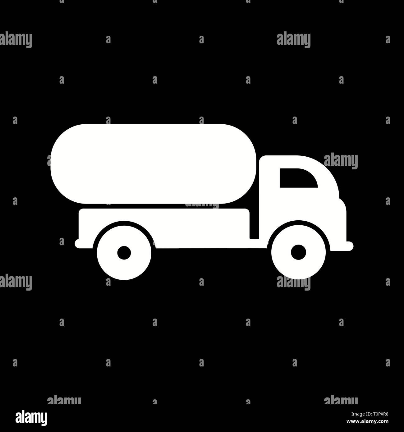 Illustration Tank Truck Icon Stock Photo - Alamy