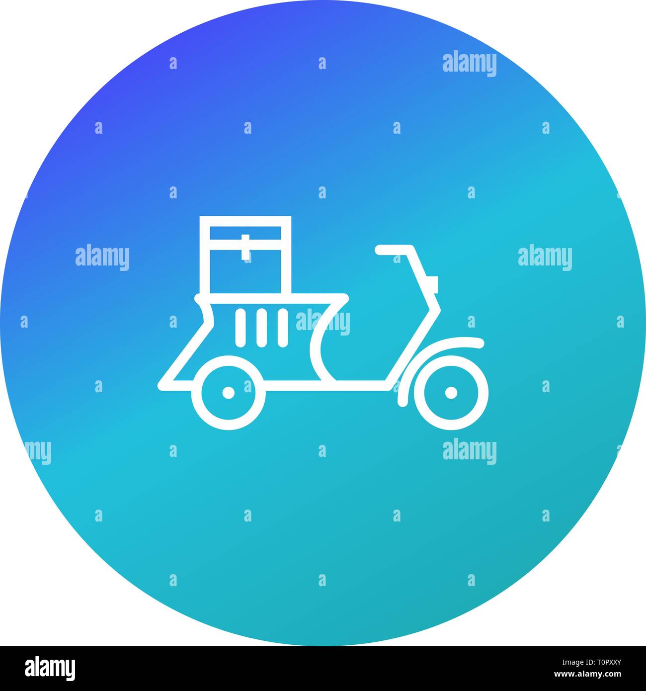Illustration Delivery Motorbike Icon Stock Photo - Alamy
