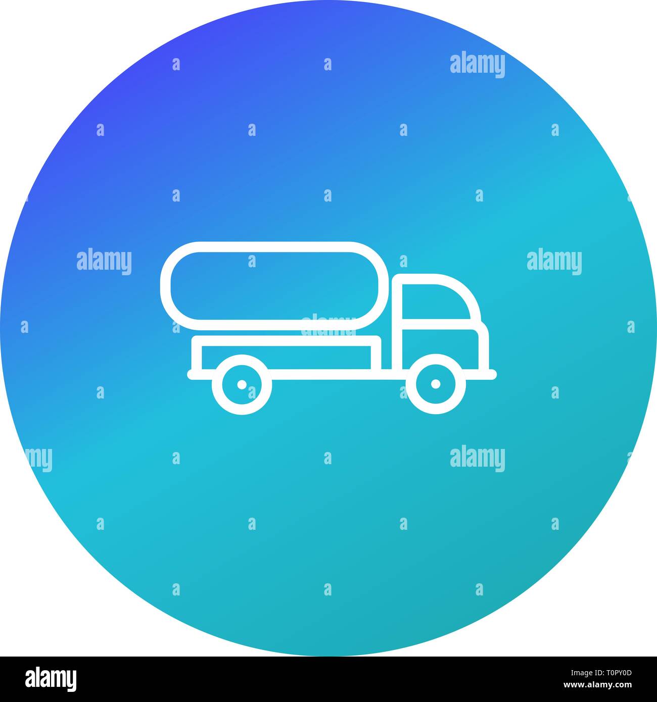 Illustration Tank Truck Icon Stock Photo - Alamy