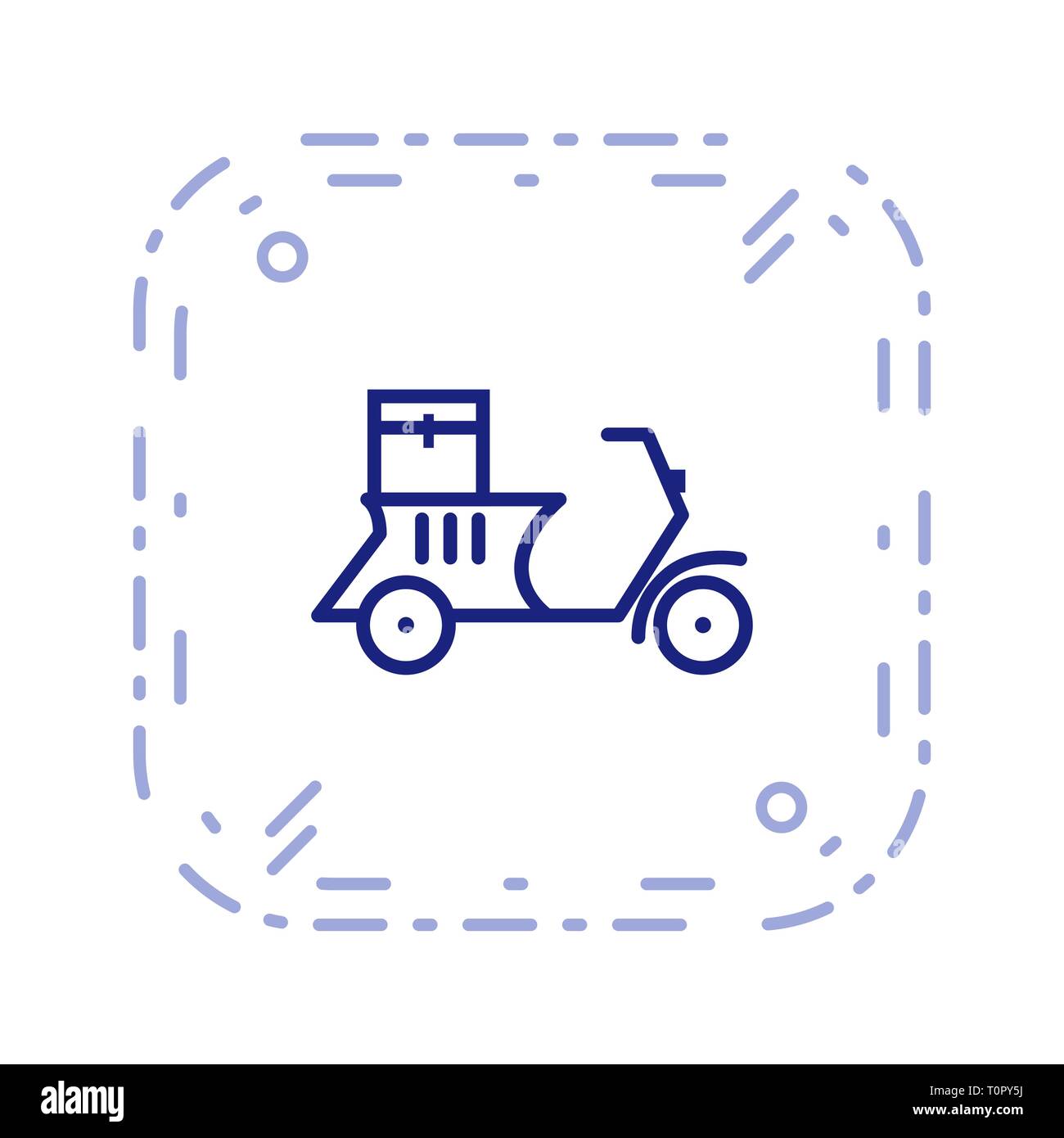 Illustration Delivery Motorbike Icon Stock Photo - Alamy