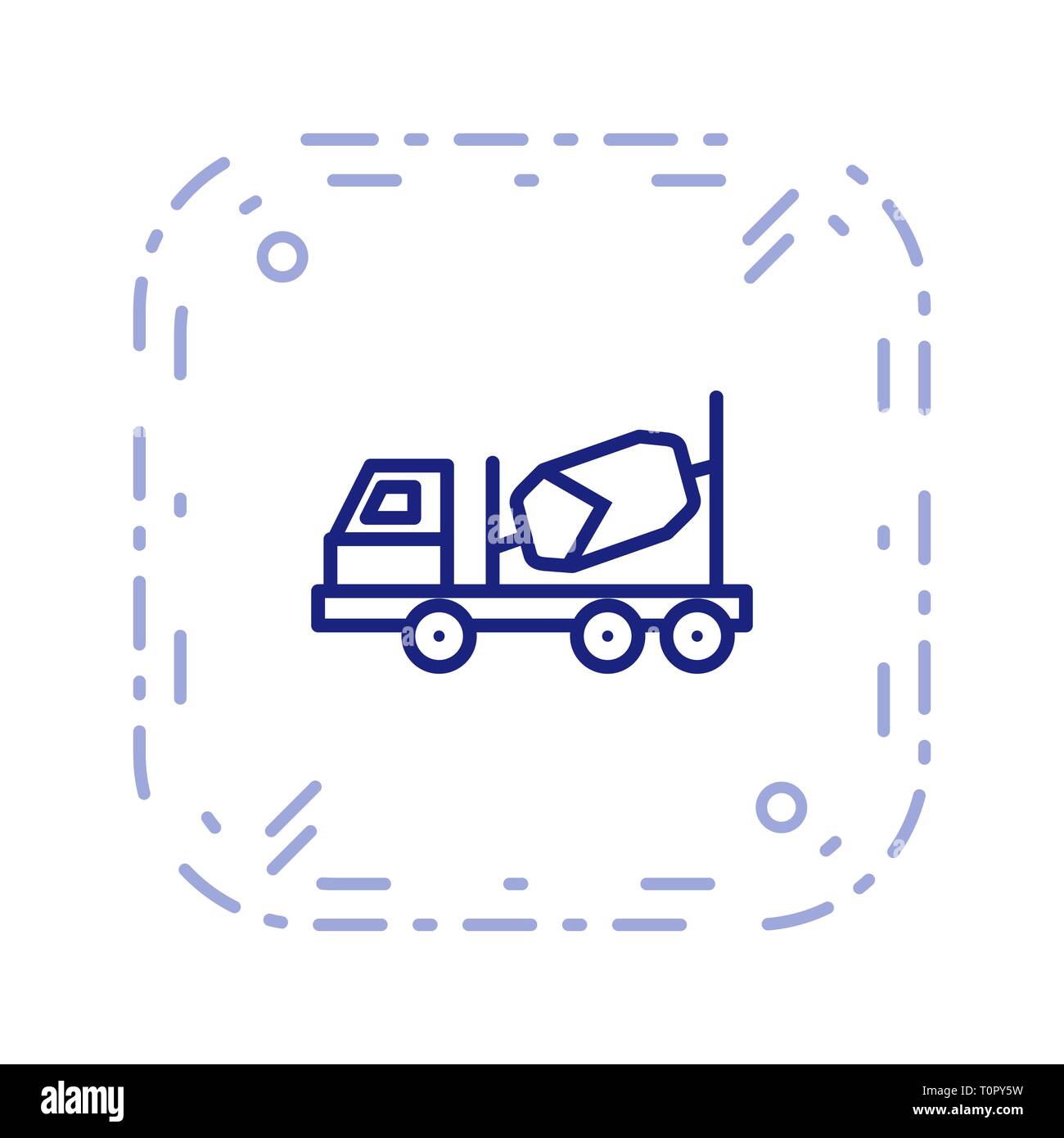 Illustration Concrete Mixer Icon Stock Photo - Alamy