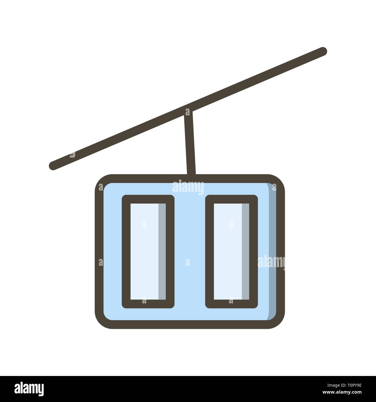 Illustration Chair lift Icon Stock Photo - Alamy