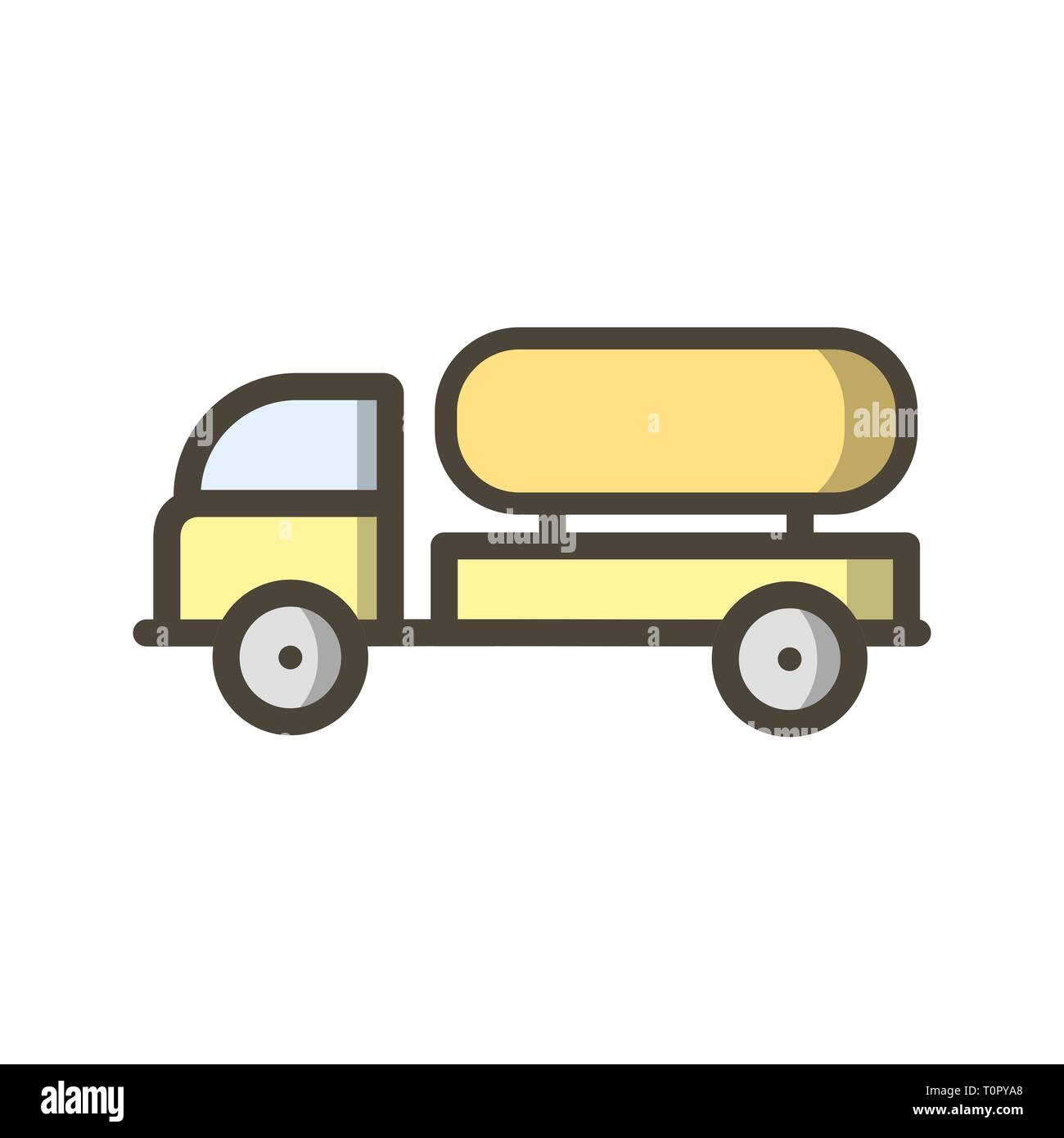 Illustration Tank Truck Icon Stock Photo - Alamy