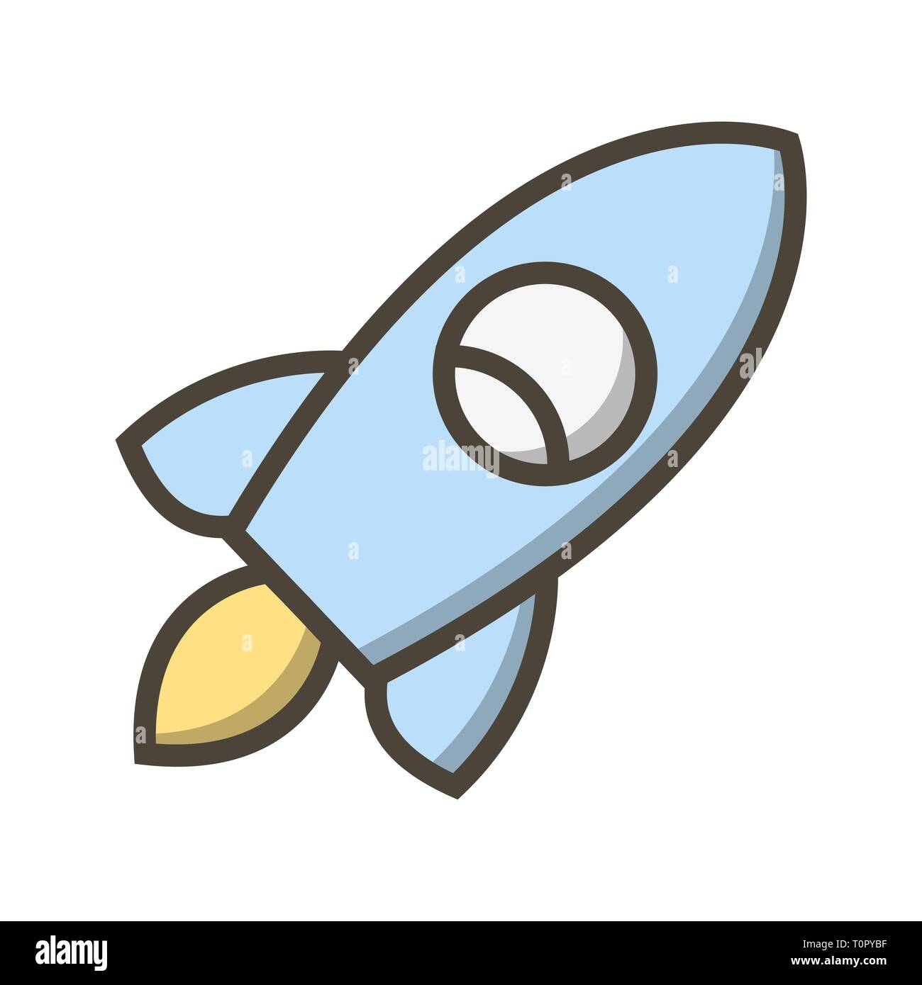 Illustration Rocket Icon Stock Photo - Alamy