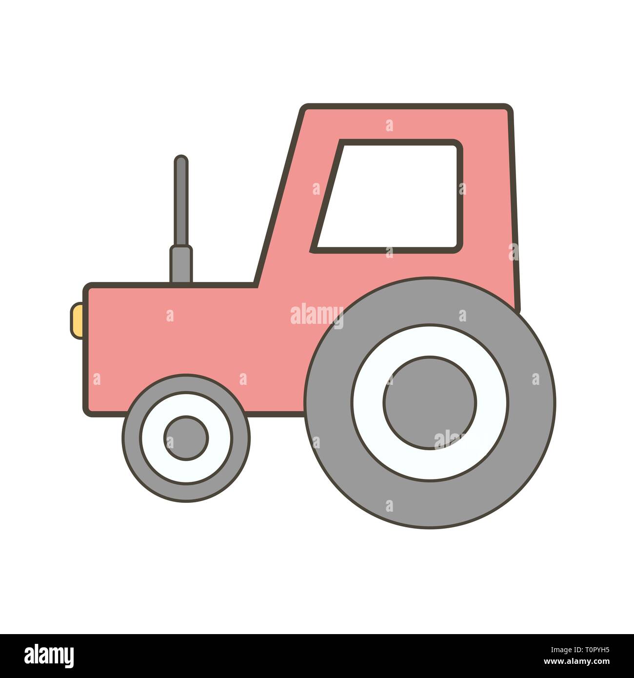 Illustration Tractor Icon Stock Photo Alamy