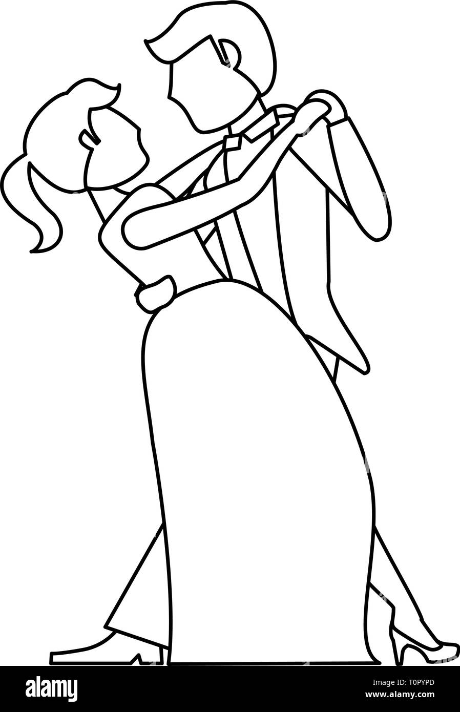 Wedding Couple Dancing Drawing