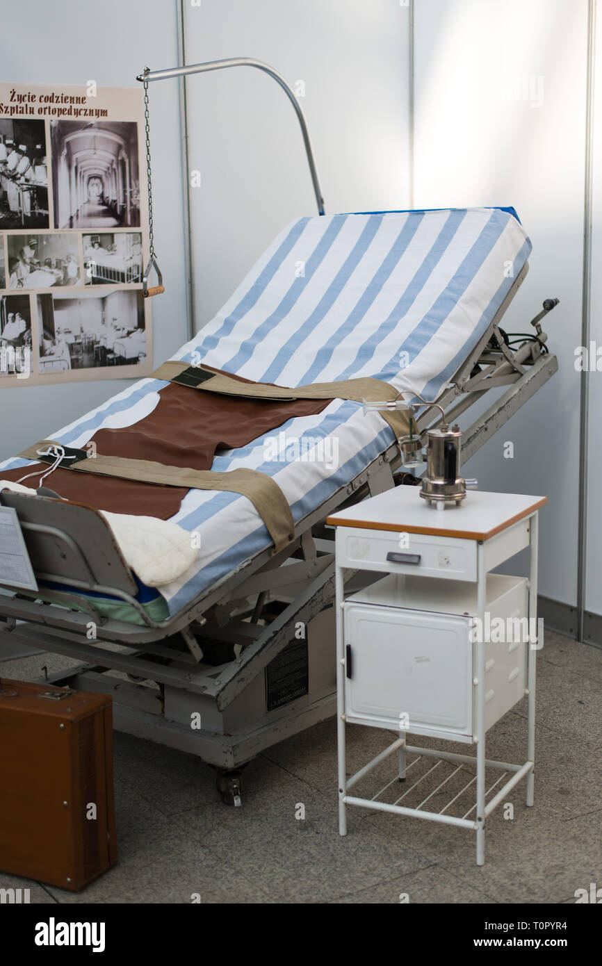 Old bed in historical hospital Stock Photo - Alamy