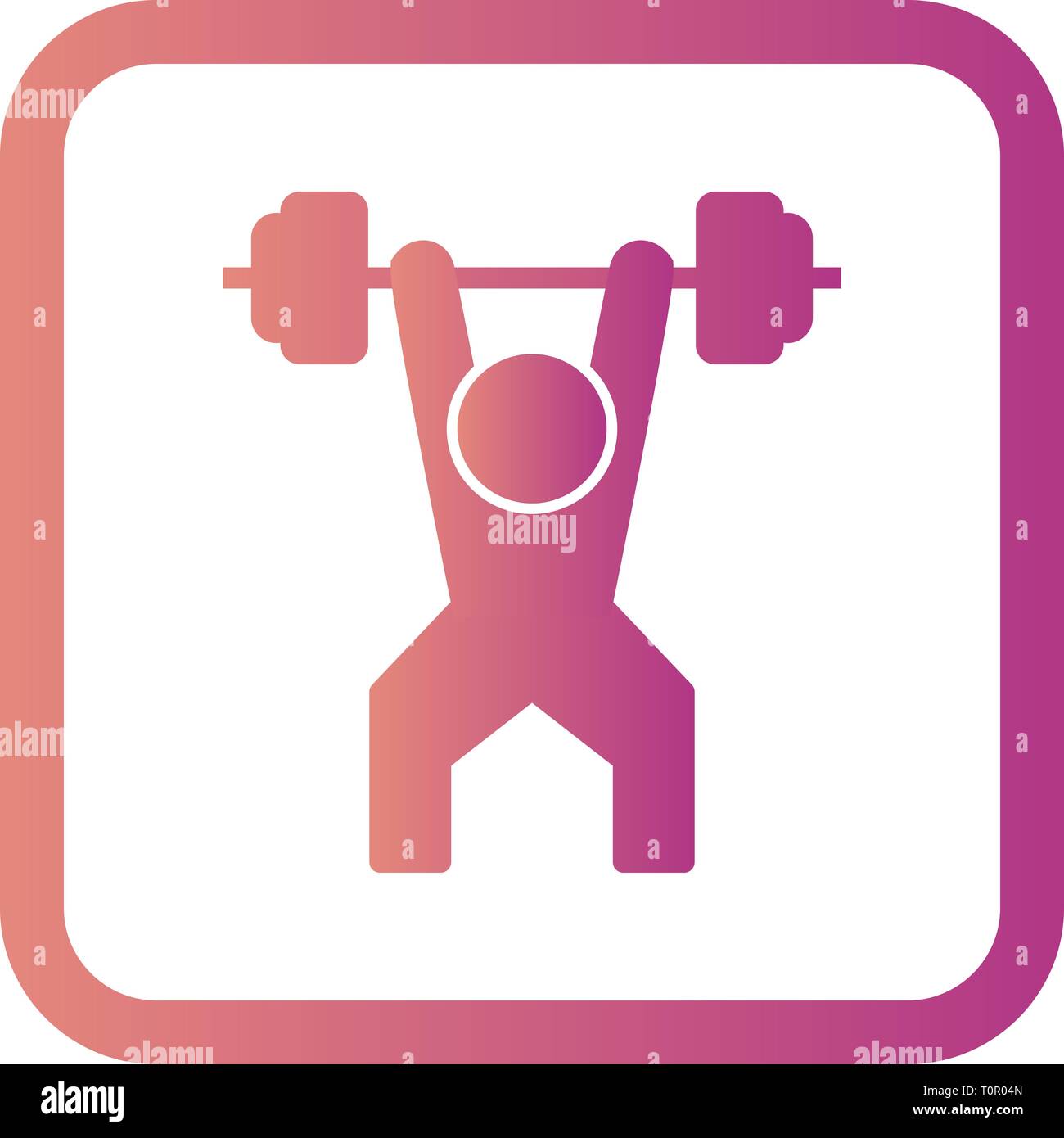 Illustration Weightlifting Icon Stock Photo - Alamy