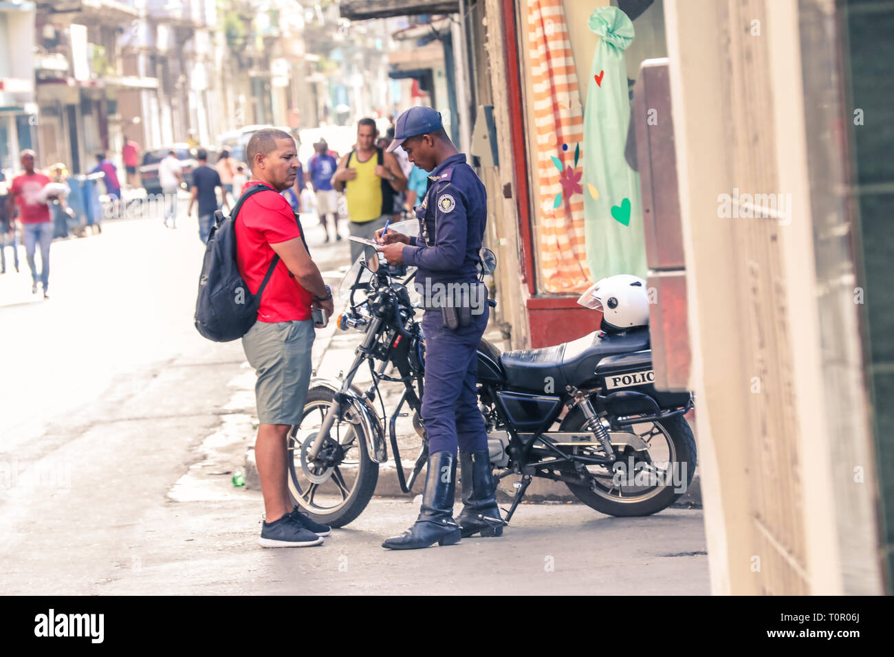 Cuban police car havana cuba hi-res stock photography and images - Alamy