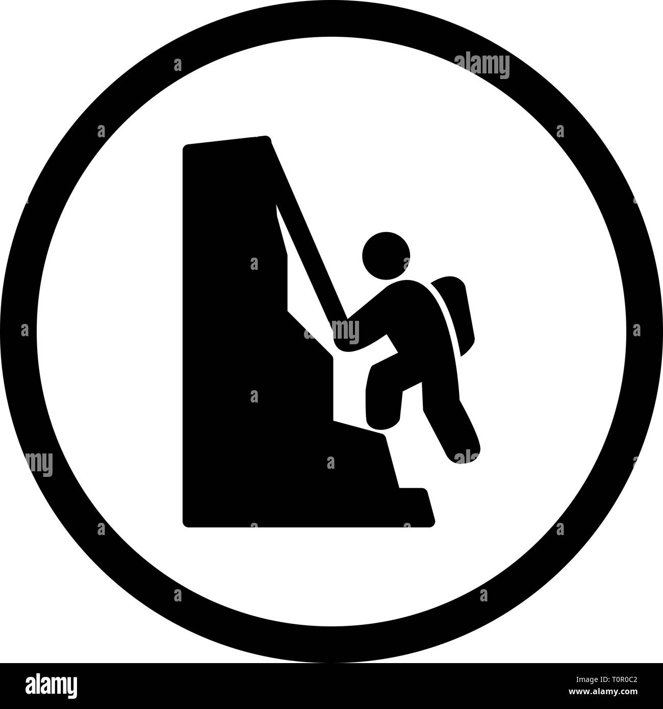 Illustration Climbing Icon Stock Photo - Alamy