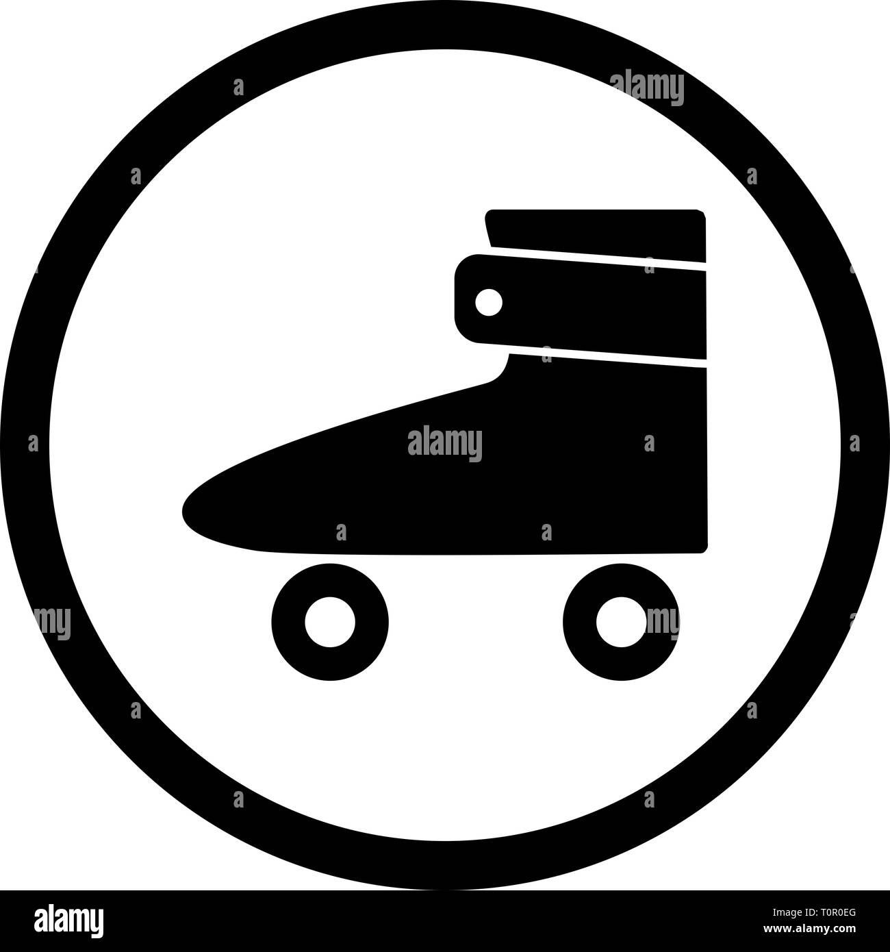Illustration Roller Skate Icon Stock Photo - Alamy