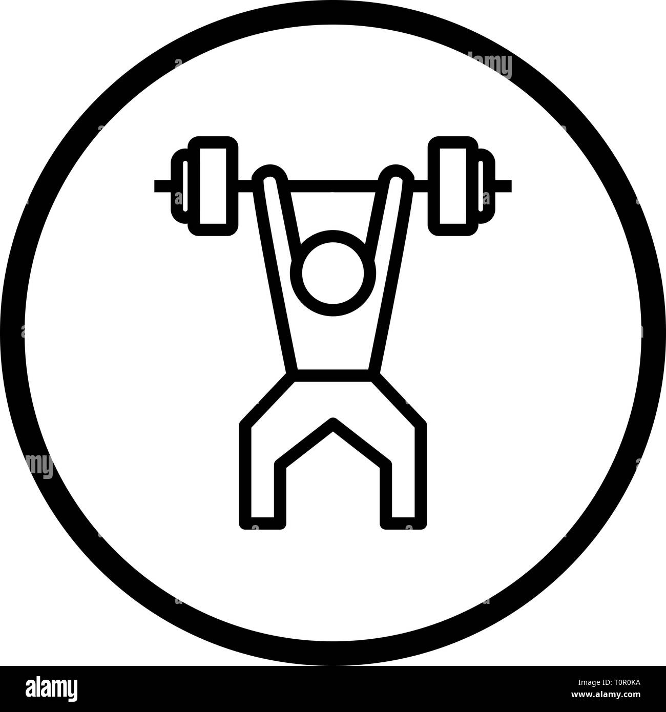 Illustration Weightlifting Icon Stock Photo - Alamy