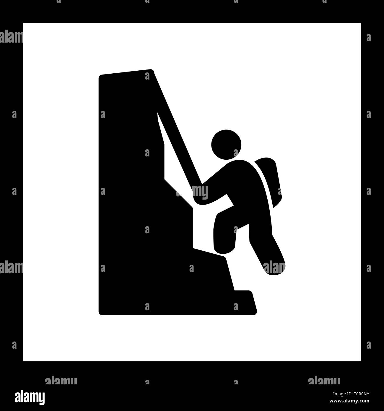 Illustration Climbing Icon Stock Photo - Alamy