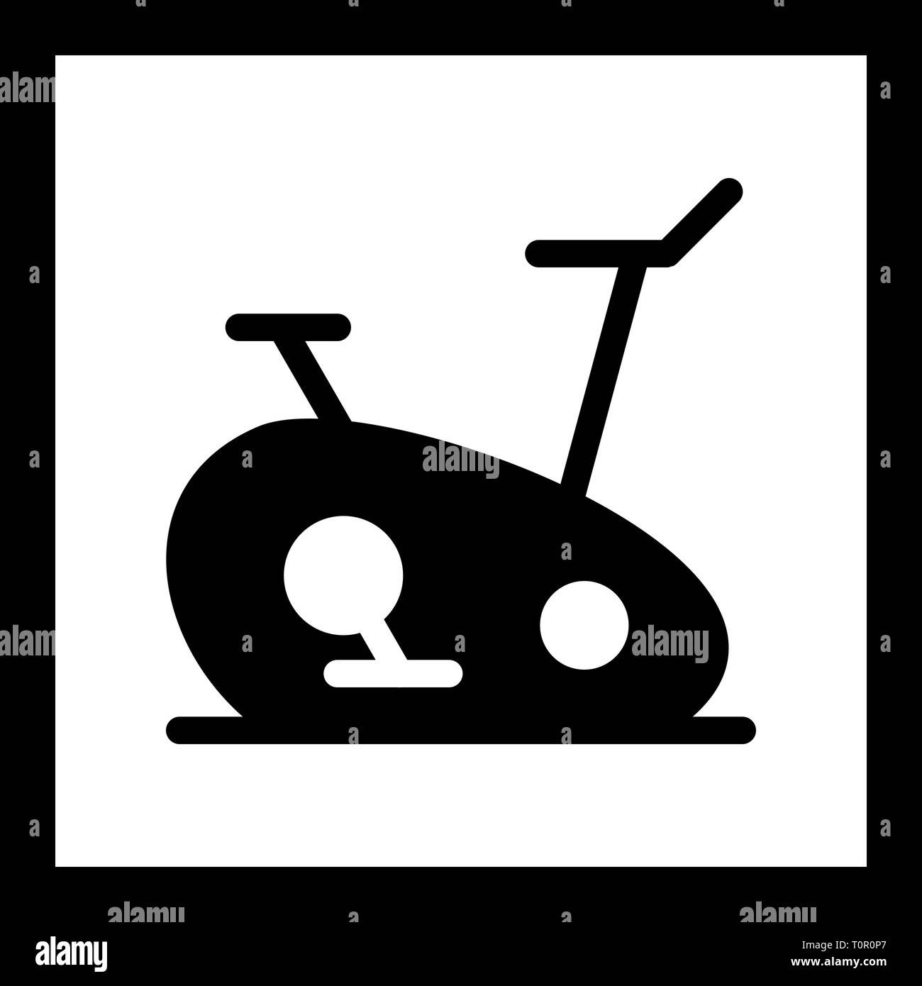 Illustration Exercise Bike Icon Stock Photo - Alamy