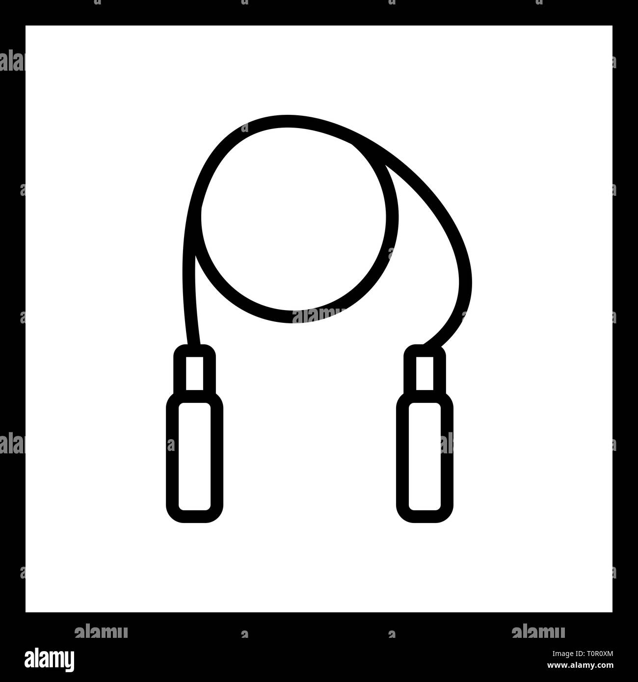 Illustration Jumping Rope Icon Stock Photo - Alamy