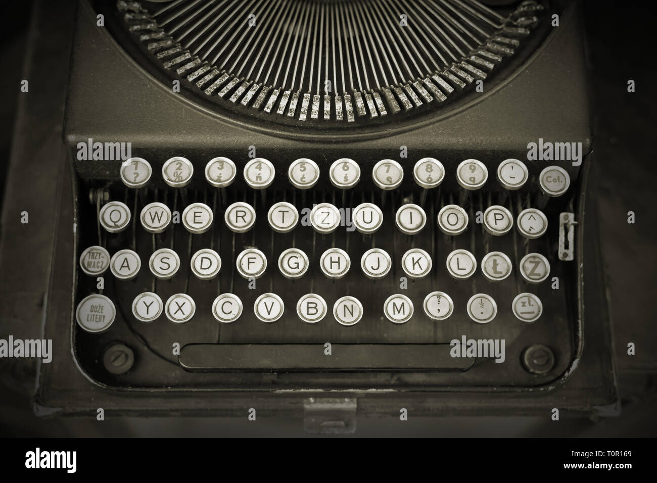 Old retro type machine Stock Photo - Alamy