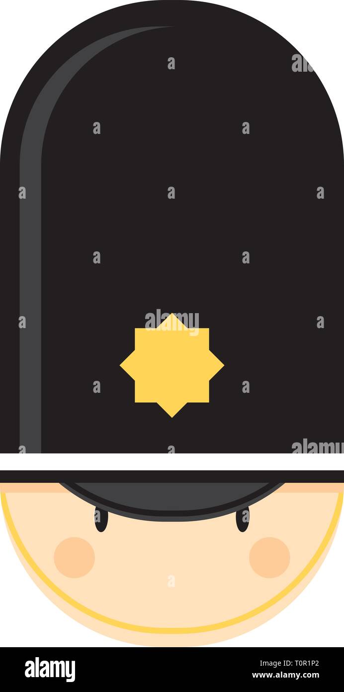 Cute Cartoon Policeman Face Stock Vector Image & Art - Alamy