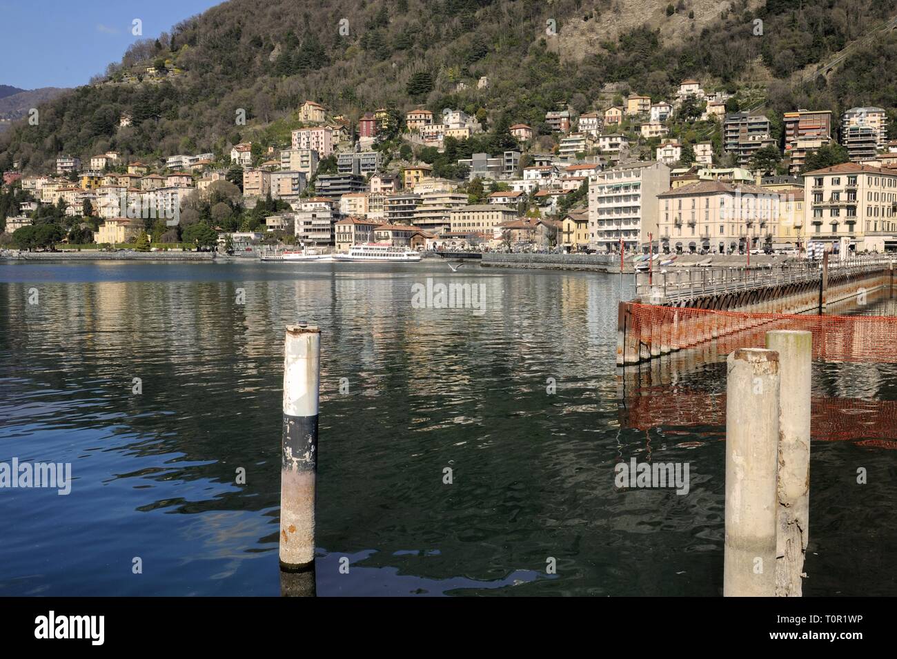 Como (Lombardy, Italy), the bulkheads that were supposed to secure the ...